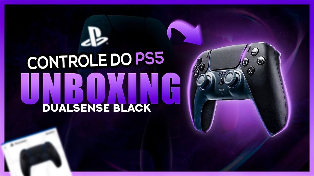 CONTROLE PS5 PRETO - MIDNIGHT BLACK - UNBOXING (DUAL SENSE) - YouTube