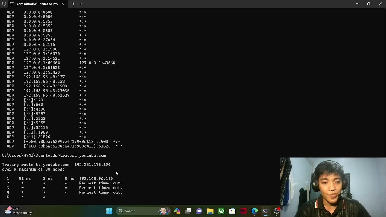 Menjalankan Perintah TCP/IP di CMD - YouTube