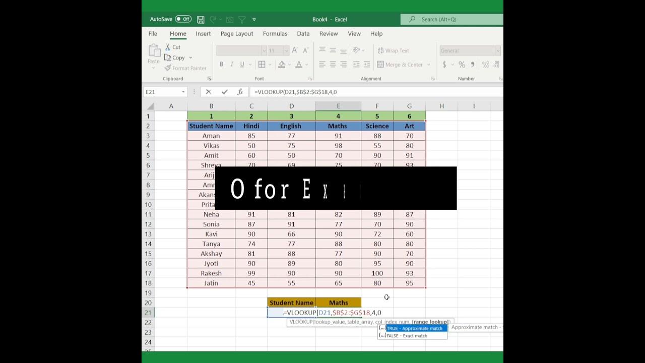 Excel Vlookup Functionshortsshortsvideoexceltricksexcelexceltipsadvanceexcel Youtube
