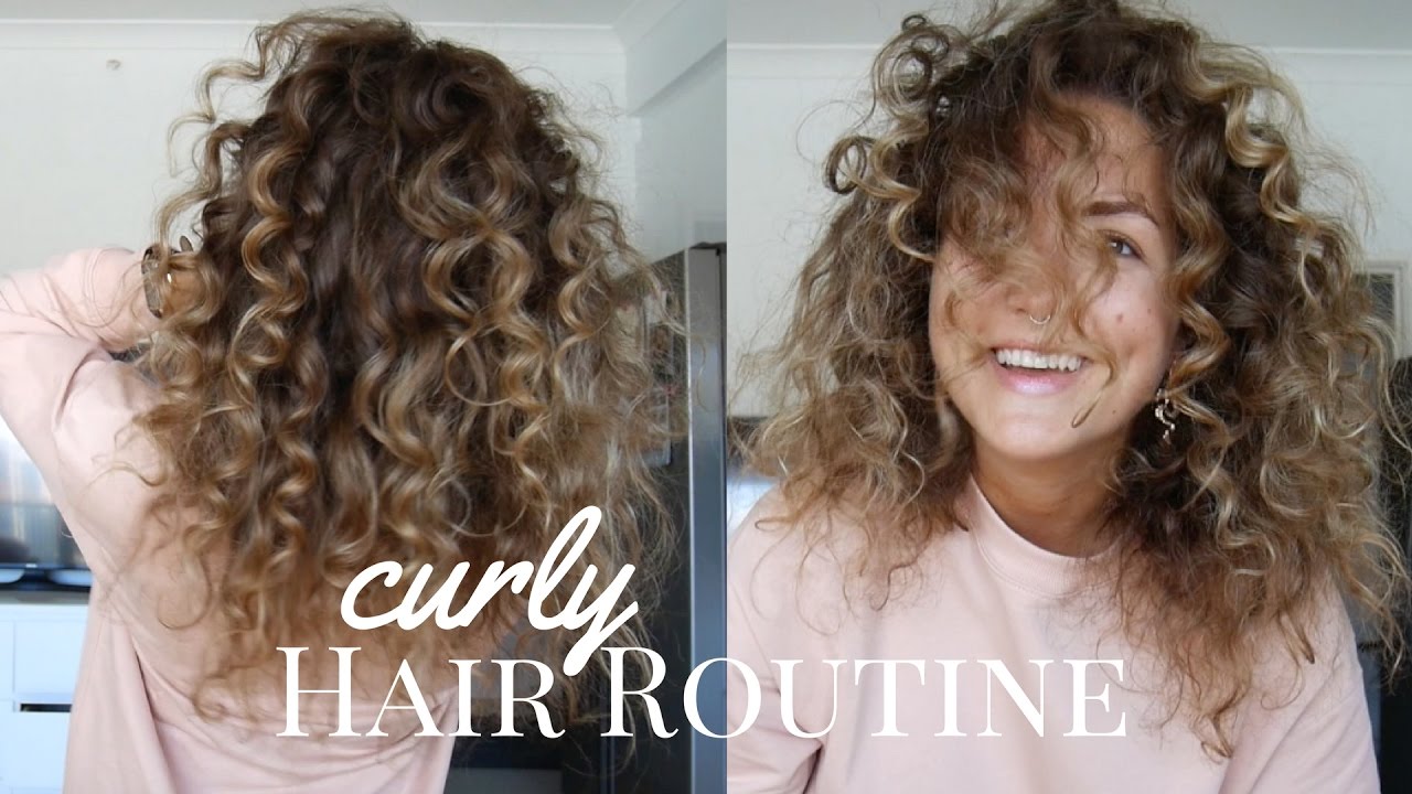 NATURALLY CURLY HAIR ROUTINE | PIA SELINA - YouTube