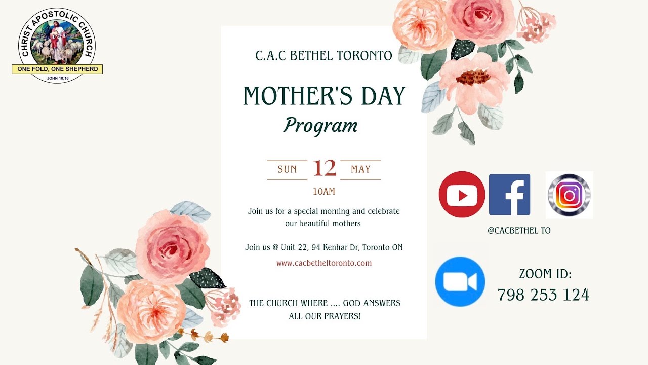 CAC BETHEL TORONTO SUNDAY SERVICE - YouTube