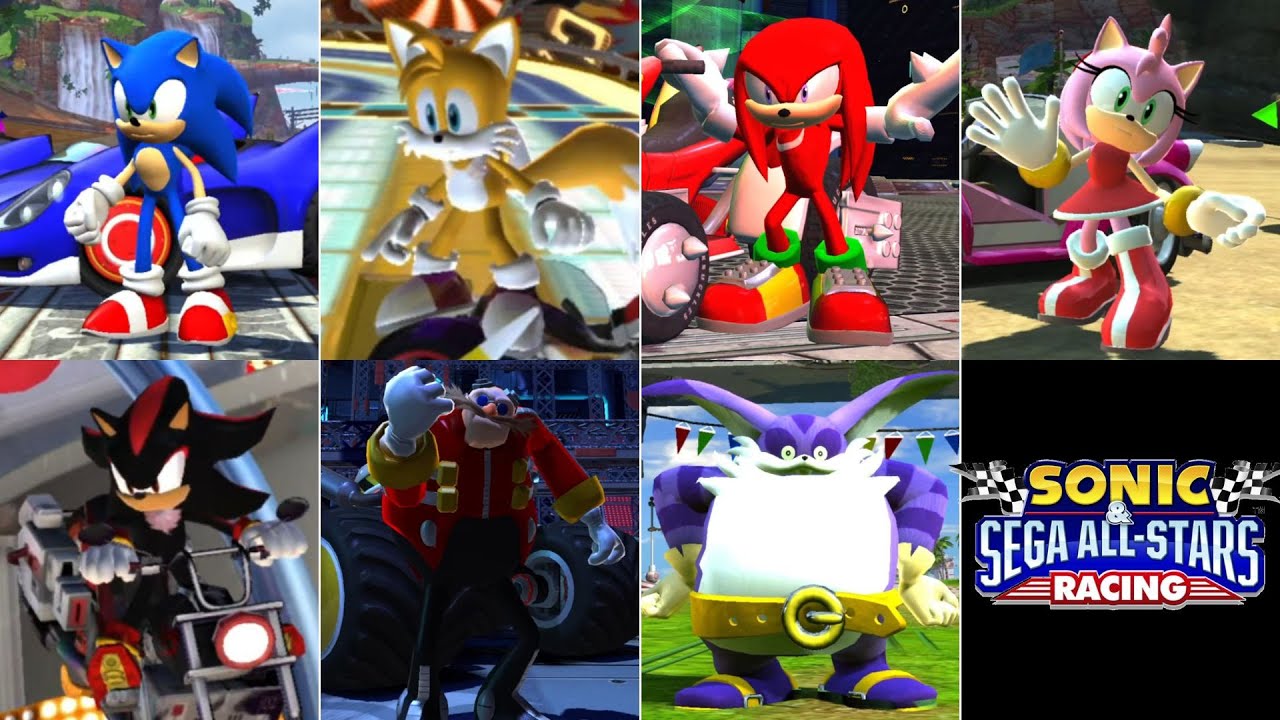 Sonic & Sega All-Stars Racing (PC) // All 7 Playable Sonic Characters ...
