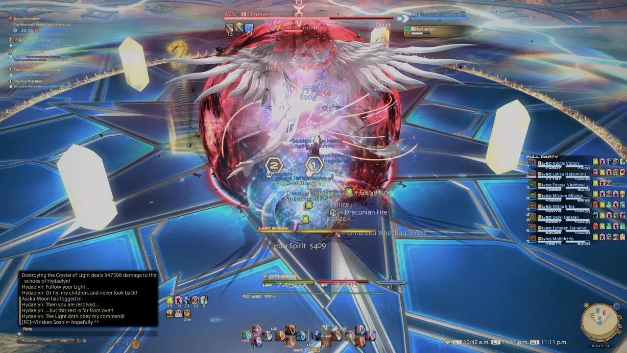 FINAL FANTASY XIV- Hydaelyn Extreme clear - YouTube