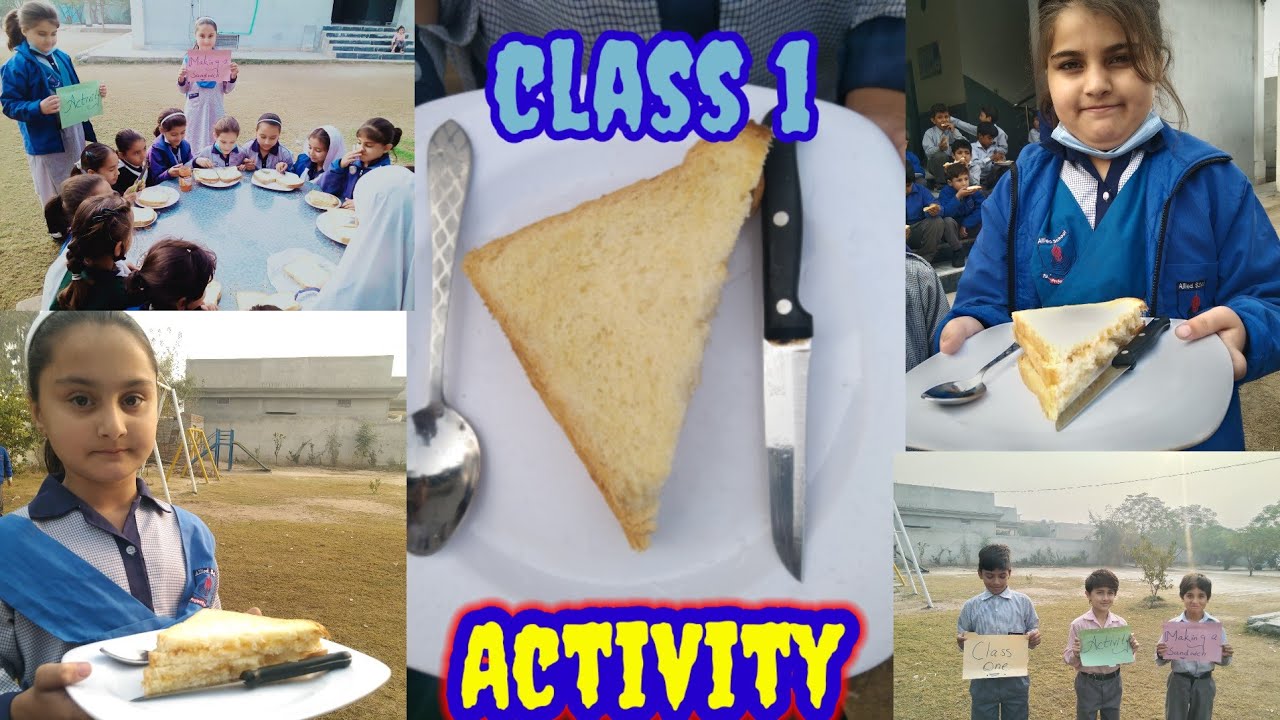 Sandwich making activity class 1 || allied school bannu - YouTube