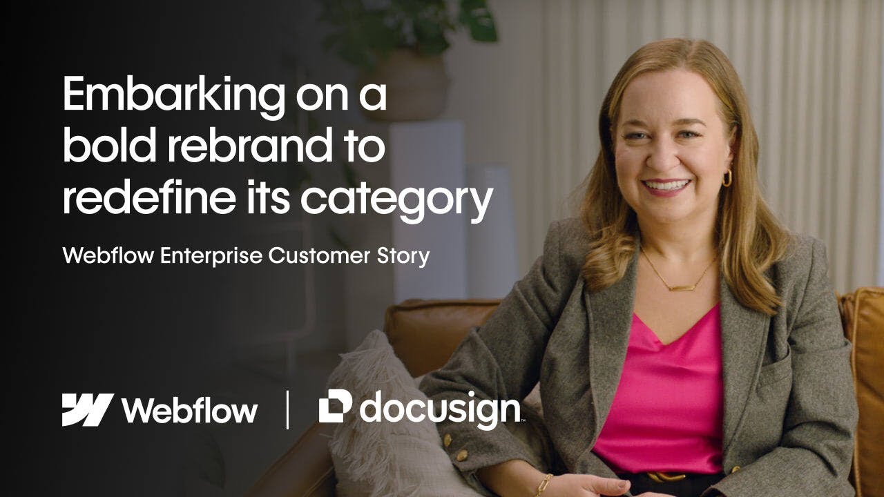 Rebrand in 6 weeks? Docusign did because of Webflow! - YouTube