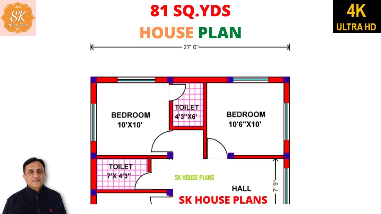 Beautiful House Design 27' X 27' / 729 Sq.Ft / 81 Sq.Yds / 68 Sq.M / 81 ...