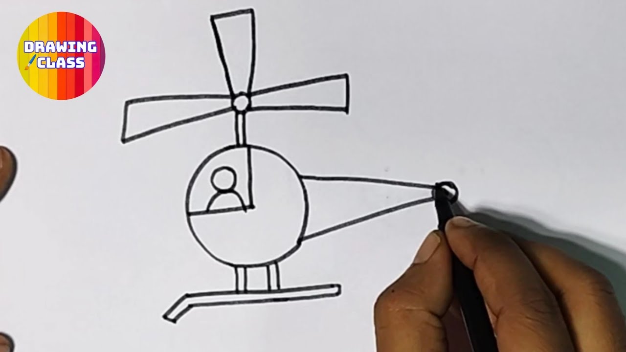 How to draw Helicopter step by step l Drawing Helicopter Easy l - YouTube
