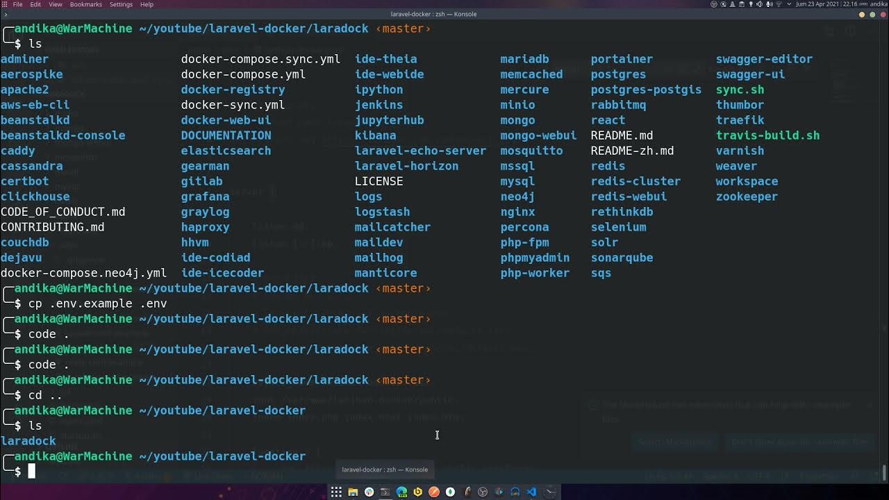 Laravel dan Docker Dengan Menggunakan Laradock - YouTube