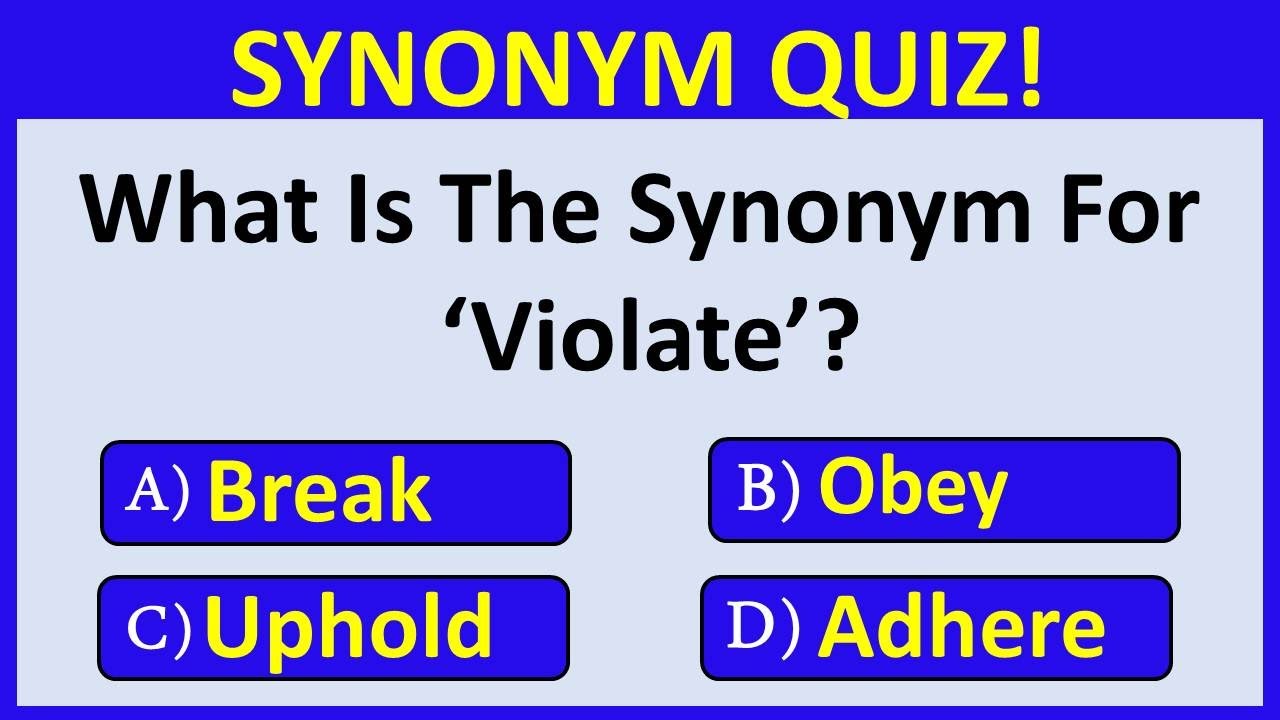 Synonyms In English : Can You Get A Perfect Score? #english # ...