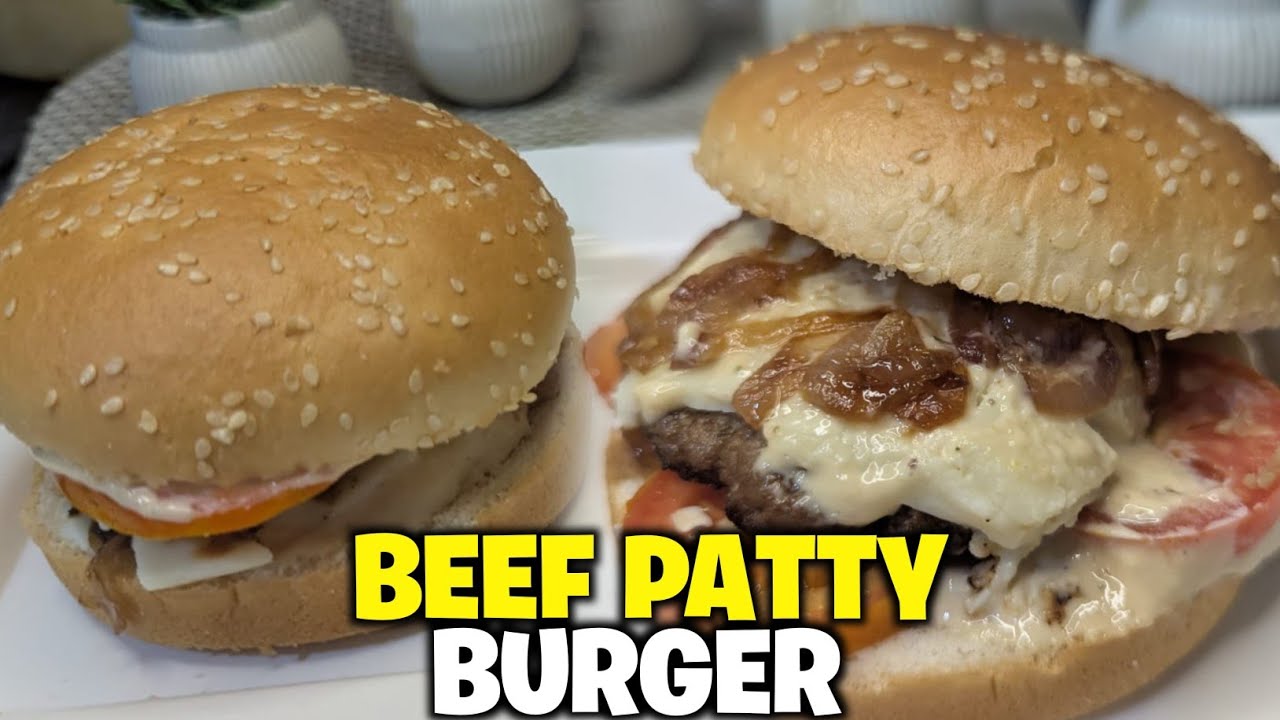 Juicy Beef Patty Burger Recipe By Heaven Taste| Homemade Fast Food for ...