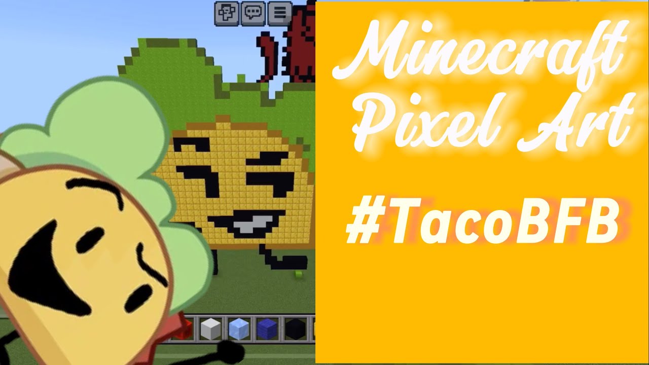 Minecraft : Golden Taco Bfb Pixel Art - YouTube