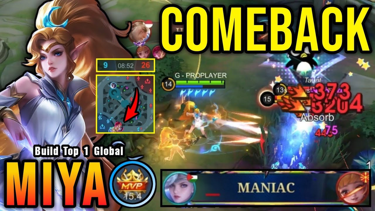 Comeback is Real!! 25 Kills Miya Late Game Monster!! - Build Top 1 ...