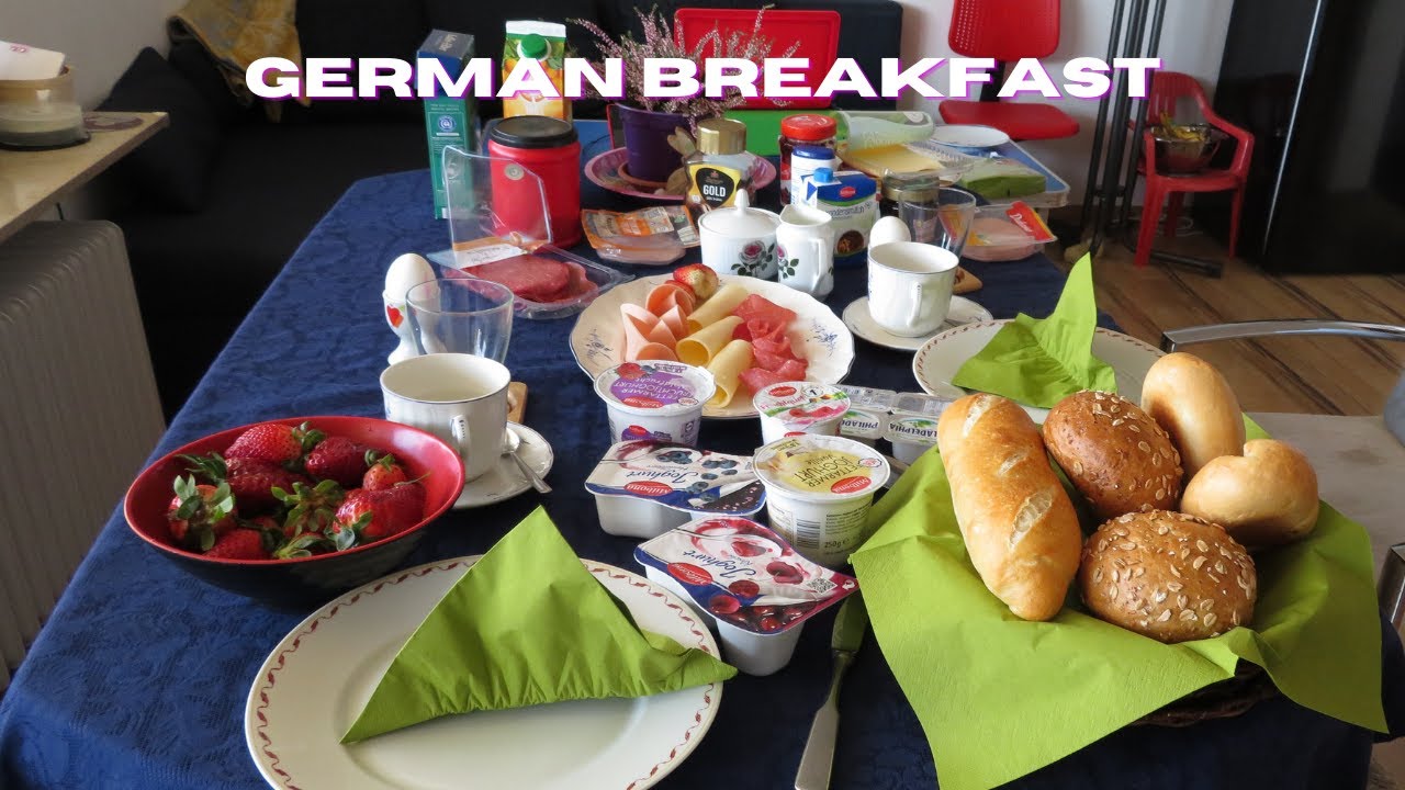 German Breakfast - German food in Germany -Breakfast for two -Bread ...
