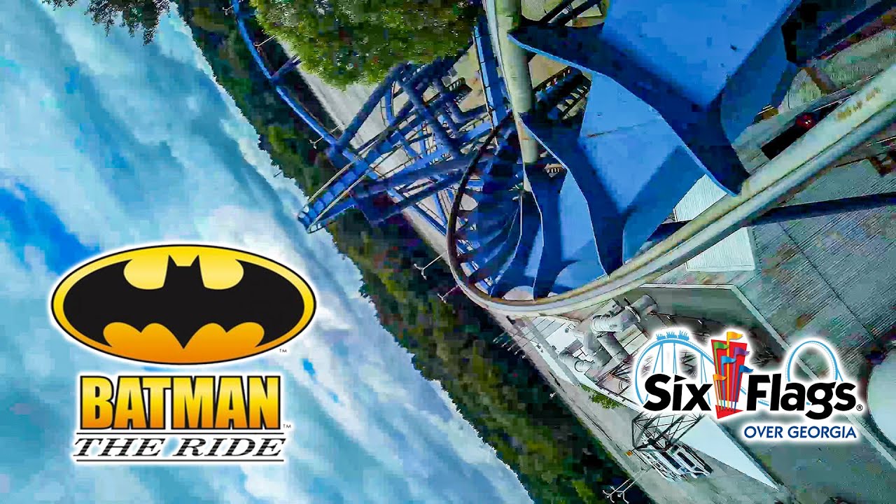 2021 Batman The Ride Front Seat On Ride 4K POV Six Flags Over Georgia ...