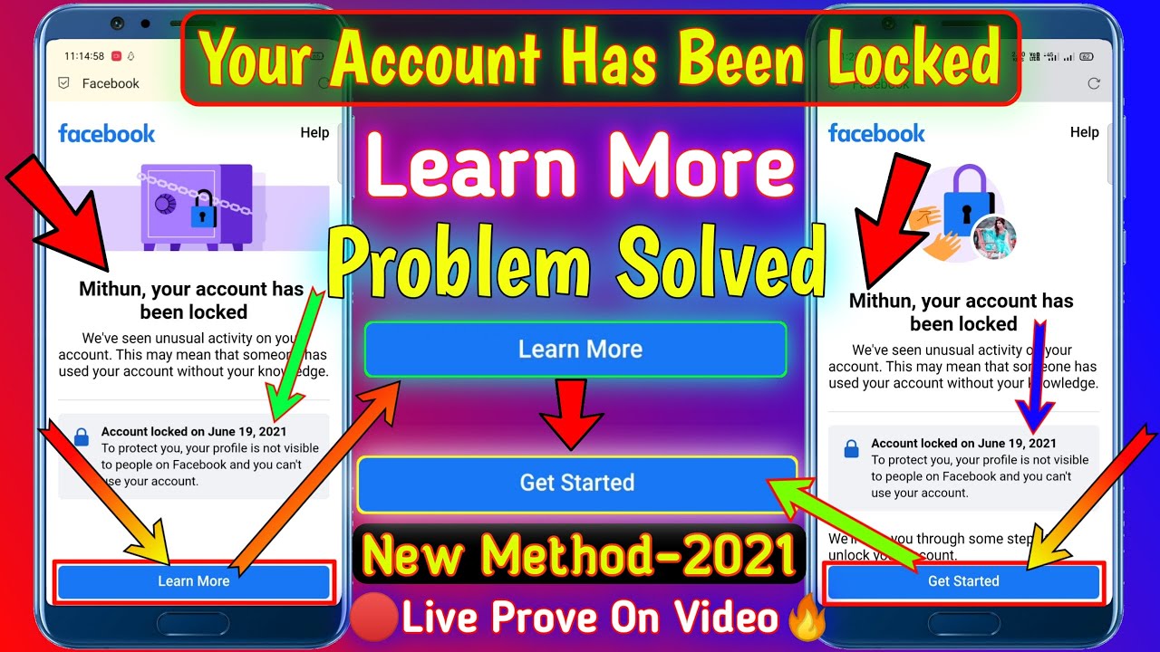 Your account has been locked Facebook Learn more problem | Facebook ...