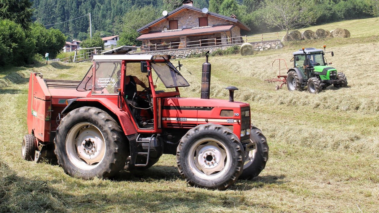 PRESSATURA FIENO Same Laser 110 Deutz Fahr 5090|FIENAGIONE 2019 "Il Quadrifoglio" - YouTube