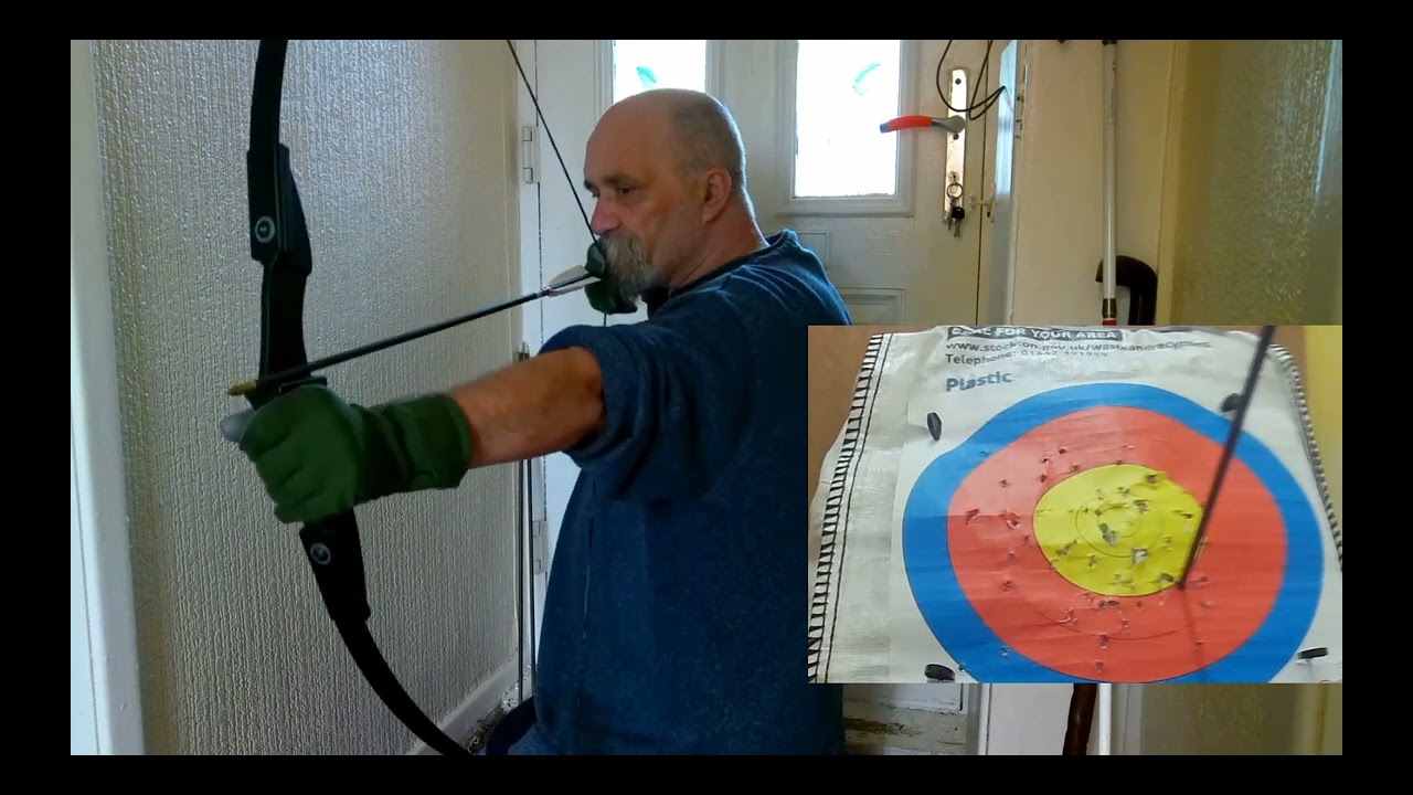 first shots, the cheapest adult (grown up) bow on Amazon - YouTube