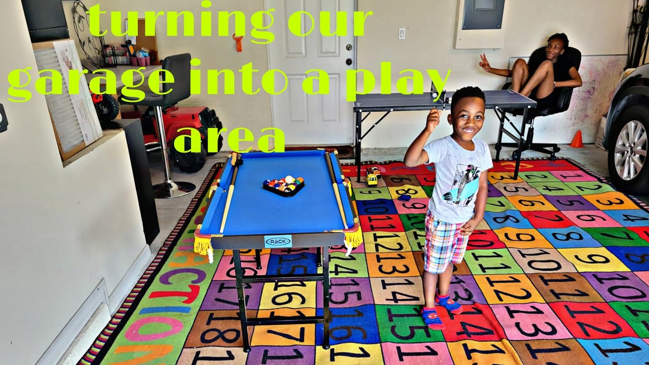 WE TURN OUR GARAGE INTO A PLAYROOM! - YouTube