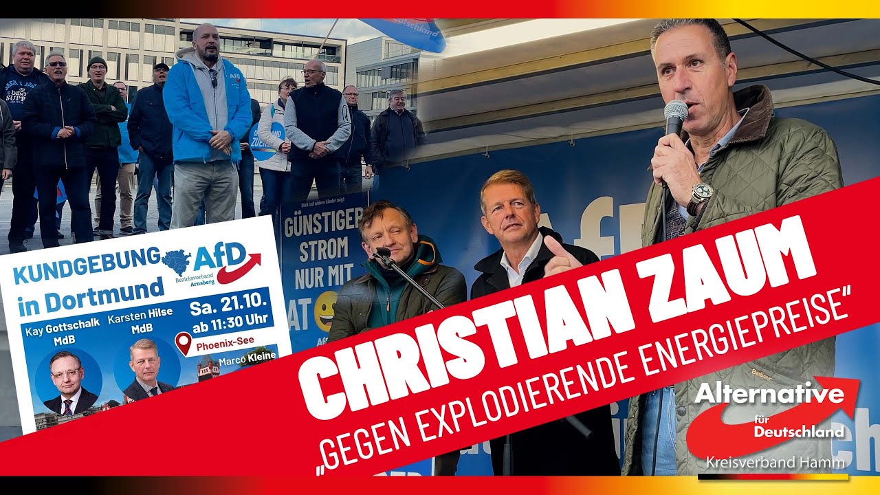 Christian Zaum am Phoenix-See | AfD Hamm - YouTube
