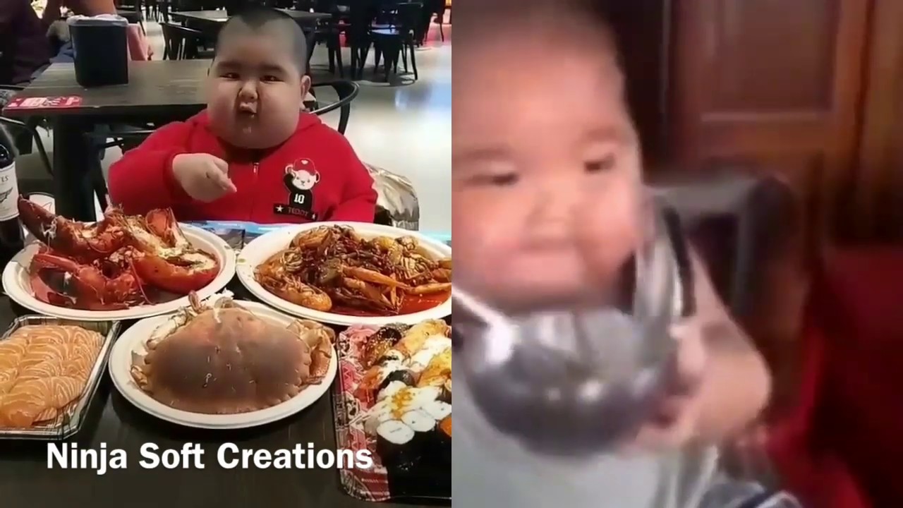 #Funny kids eating || Chinese fatty kid eating - YouTube