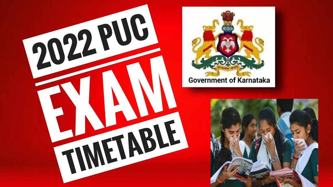 #PUC Exam time table 2022. puc exam date 2022. 2 puc Exam date 2022 ...