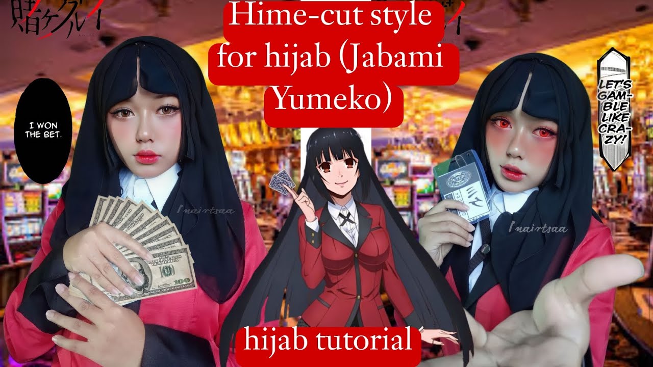 Anime Hijab Tutorial-Cosplaying [Himecut style] Jabami Yumeko-Kakegurui ...