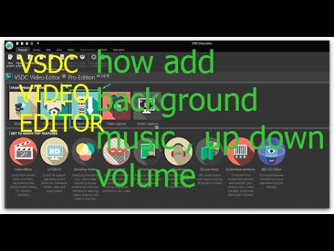 VSDC VIDEO EDITOR /BACKGROUND MUSIC VOLUME HOW CONTROL - YouTube