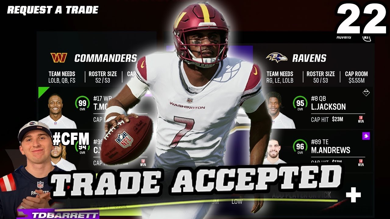 I TRADED FOR THE NEXT LAMAR JACKSON!! Commanders Franchise #22 ...
