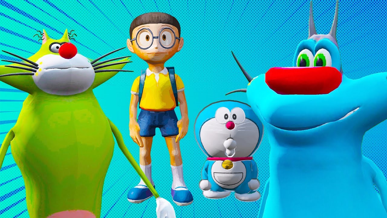 GTA 5 : Oggy and jack, Nobita AUR doraemon The Biggest ice age!! - YouTube
