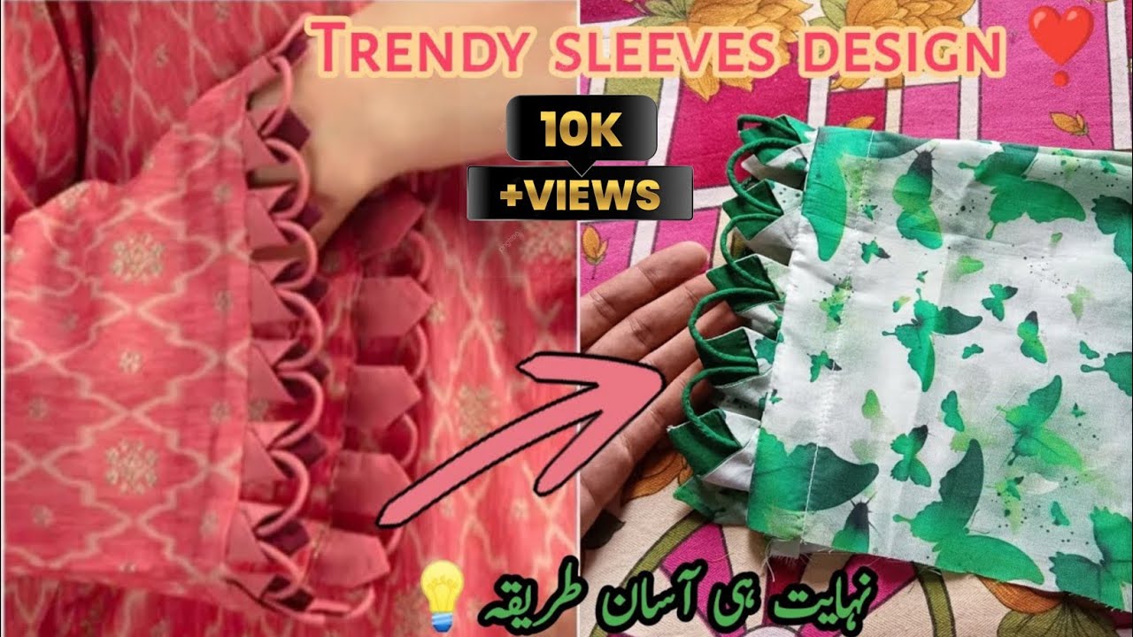 Trendy sleeves design ️| Designer sleeves cutting and stitching | New ...