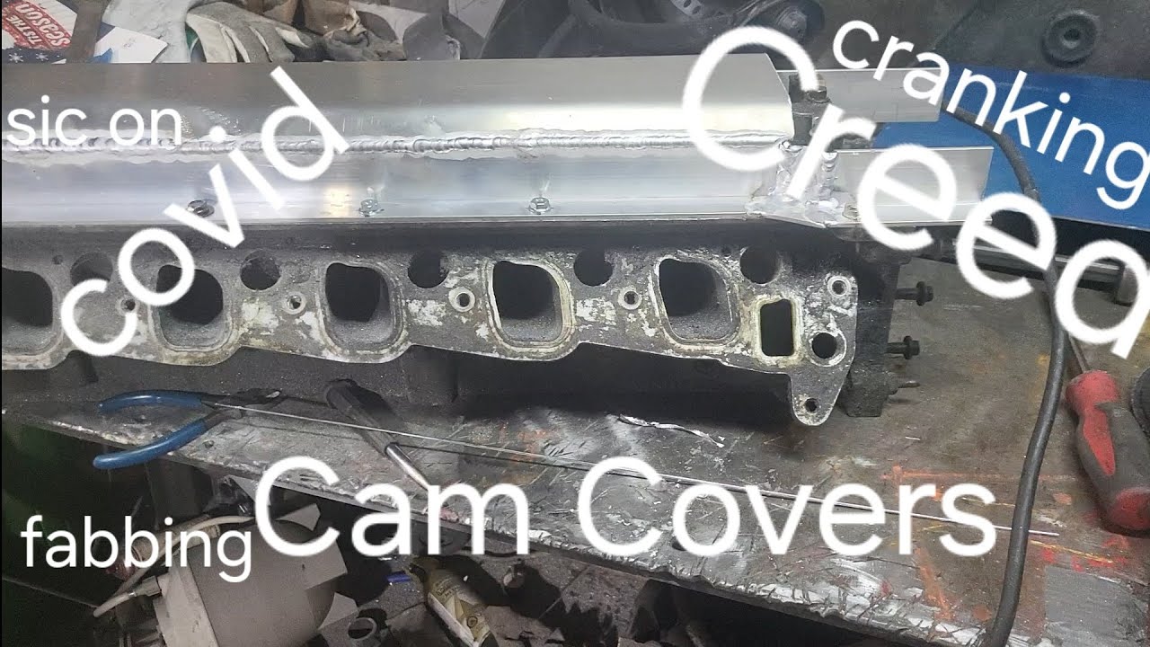 fabbing up aluminum cam covers. 6.8l v10 Ford. balance shaft delete ...