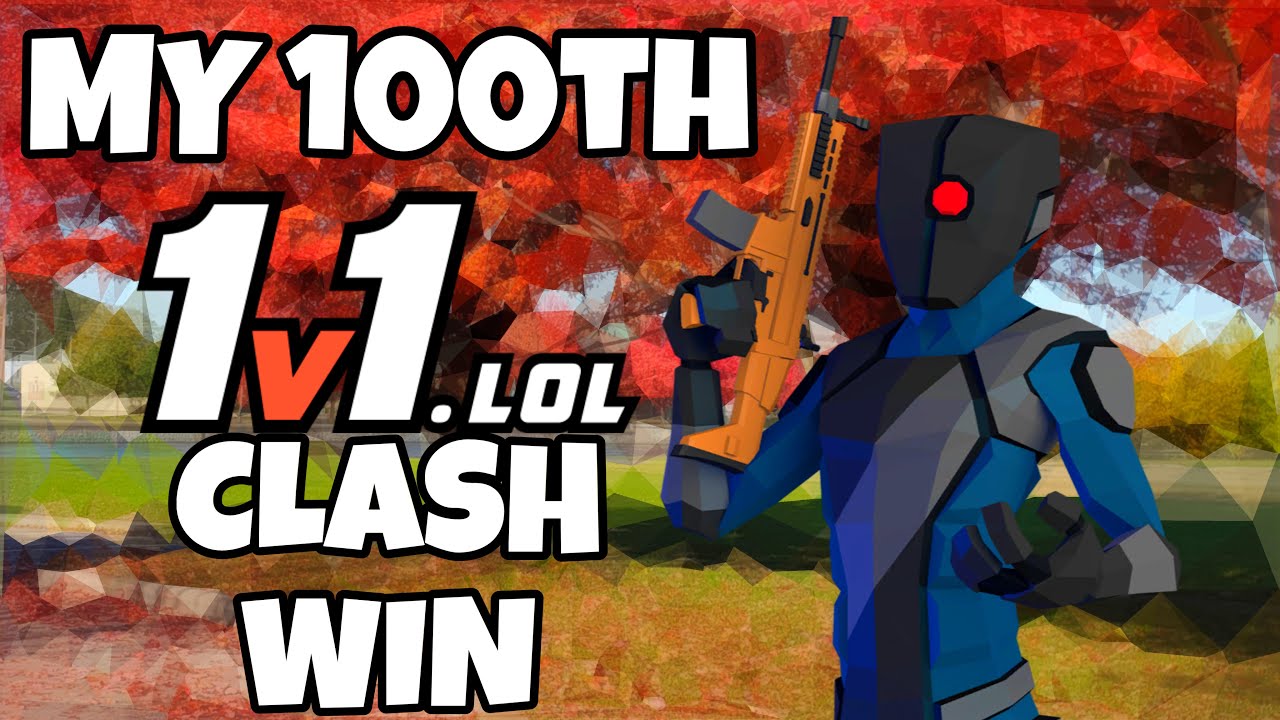 My crazy 100th 1V1 CLASH WIN! | 1v1.LOL - YouTube