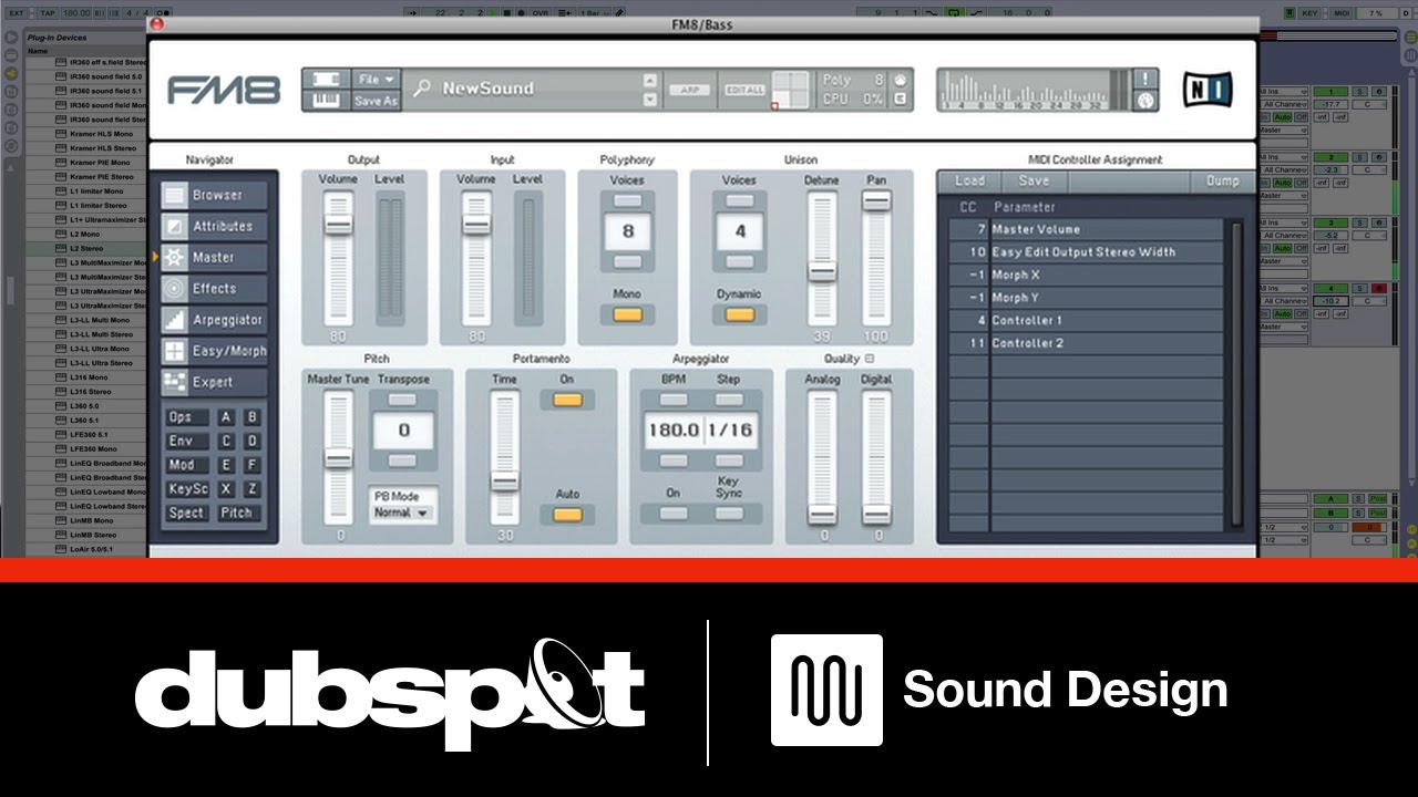 Sound Design Tutorial w/ FM8: Creating Growl Bass Sounds w/ Native ...