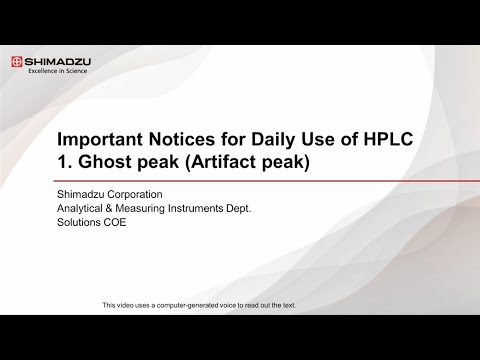 Important Notices for Daily Use of HPLC: 1. Ghost peak (Artifact peak) - YouTube