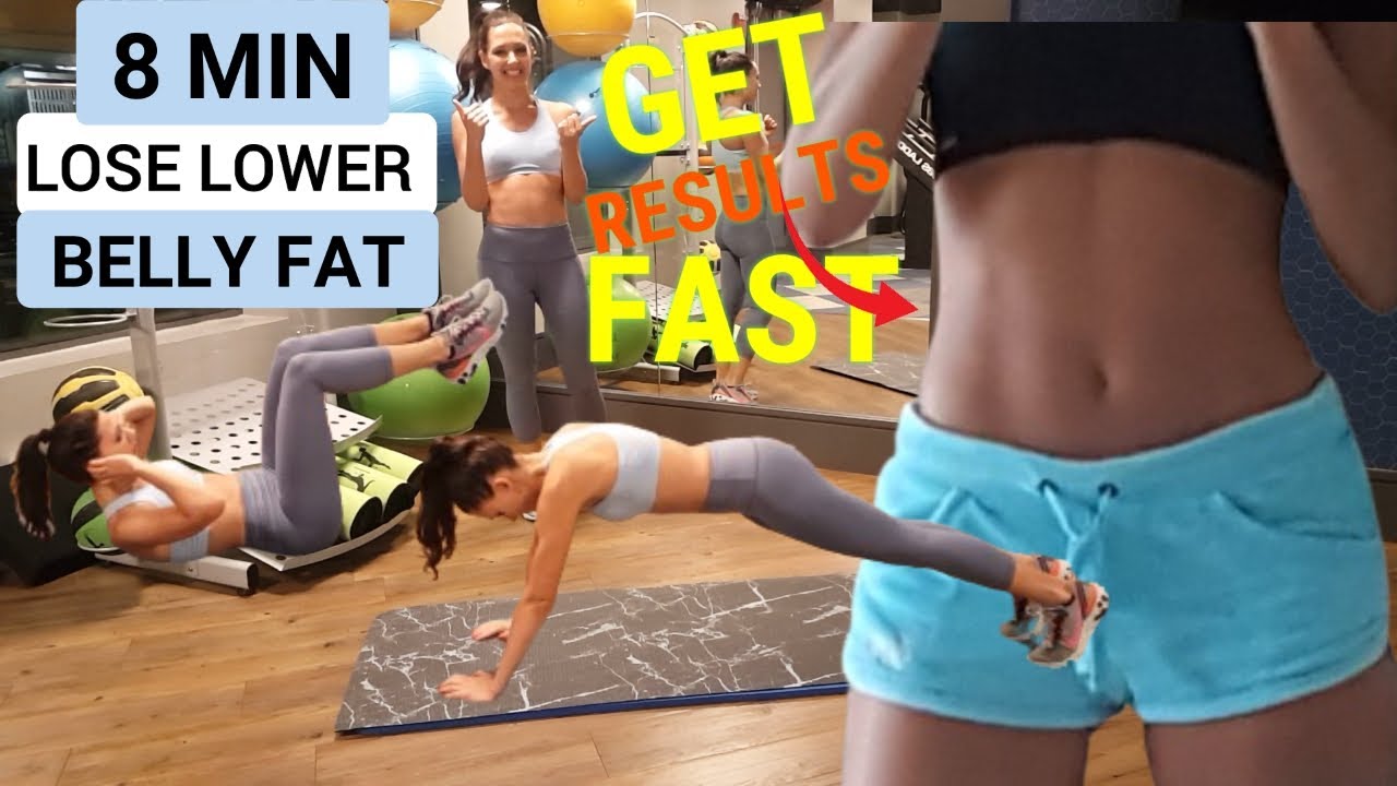 8MIN Lower belly fat workout |Exercises to get rid of lower belly fat ...