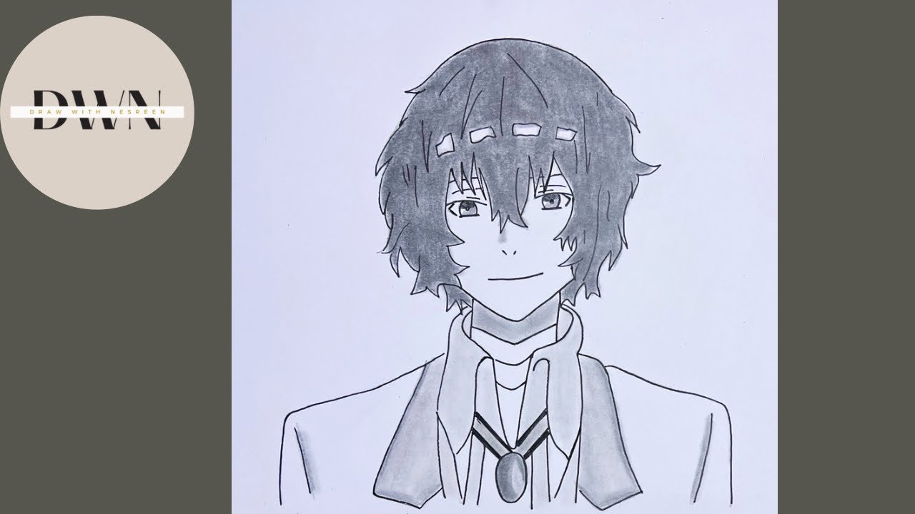 How to draw osamu dazai easy step by step from bungou stray dogs | how ...