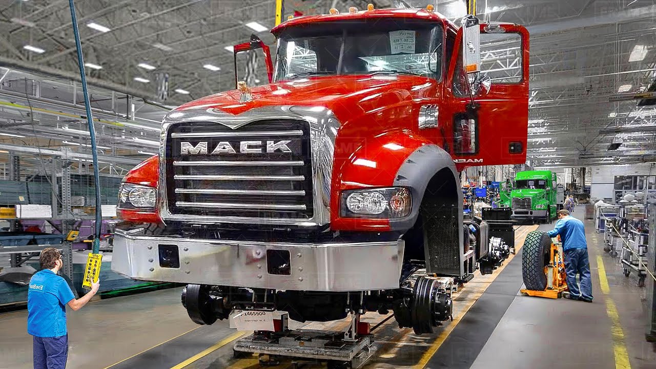 Inside US Factory Building From Scratch Massive MACK Trucks - YouTube
