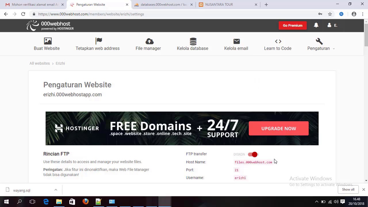 Tutorial menghosting web - YouTube