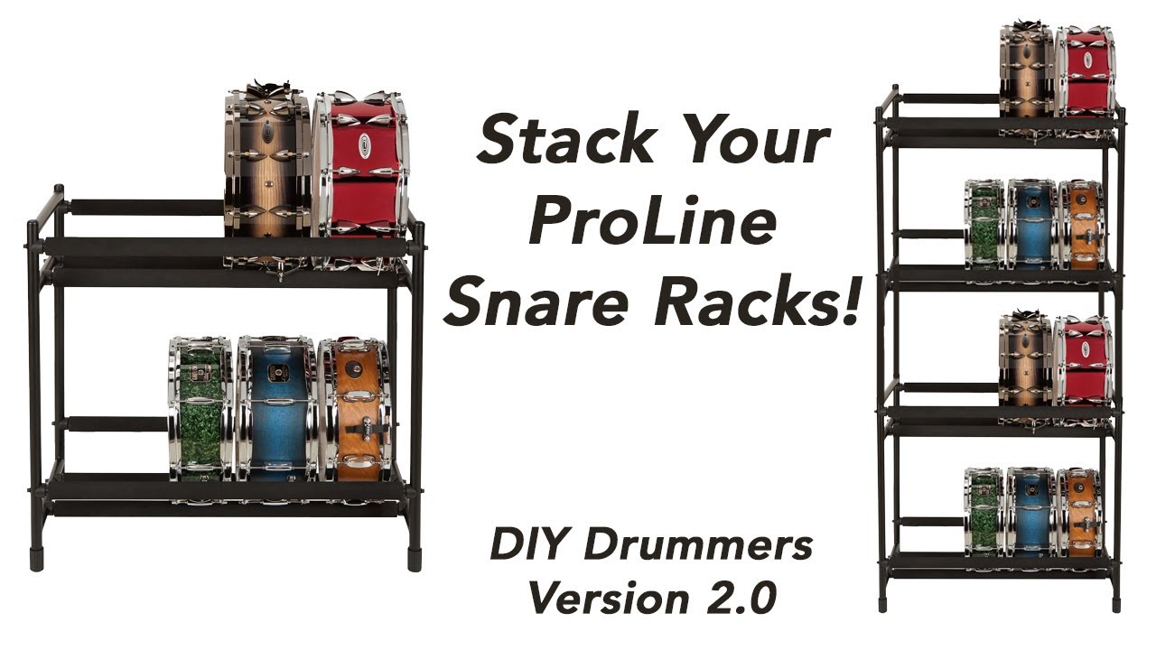 Stack your snare racks! How to save room with double tall racks! # ...