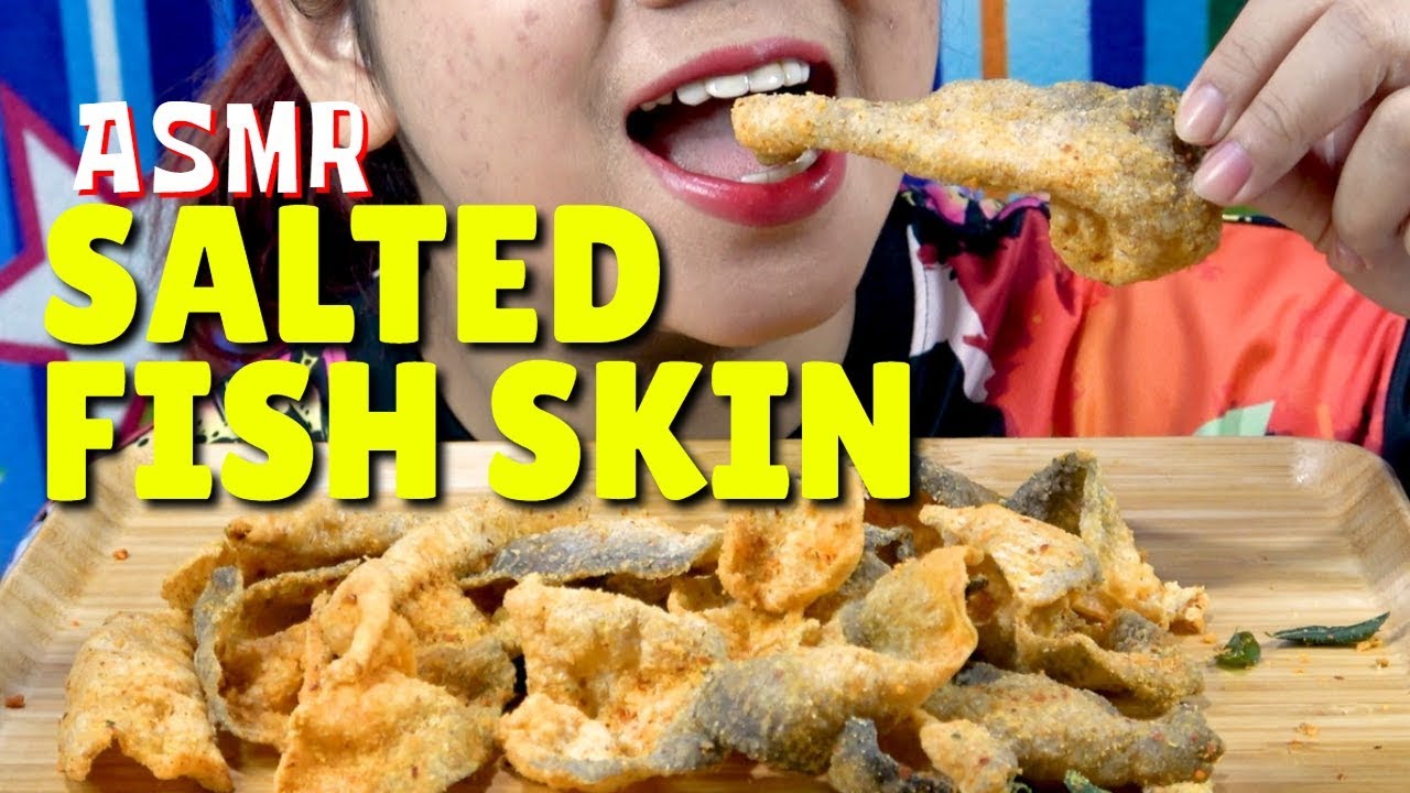 ASMR FISH SKIN SALTED EGG | CRUNCHY EATING SOUNDS | ASMR INDONESIA ...