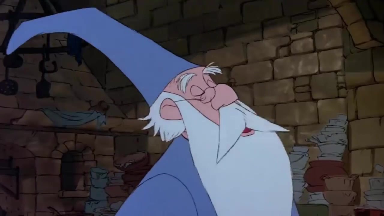 The Sword in The Stone ♪ Merlin enchants the dishes (Higitus Figitus ...