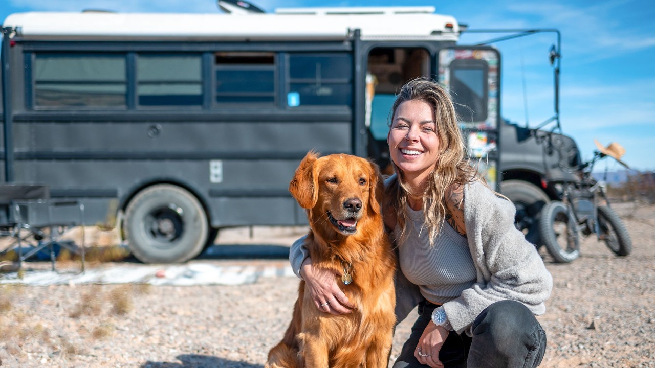 Her Dream Cabin on Wheels - 6 Years of Nomad Adventures - YouTube