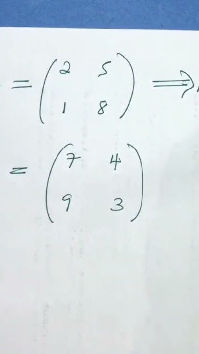 Determinant of 2 by 2 Matrix (see attached video for more info.) #matrices #determinants #gerhub ...