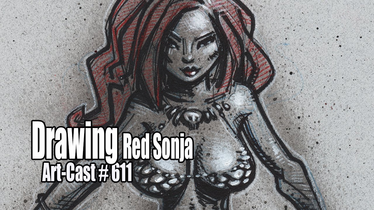 Drawing Red Sonja / Comic Book Art Tutorial - YouTube