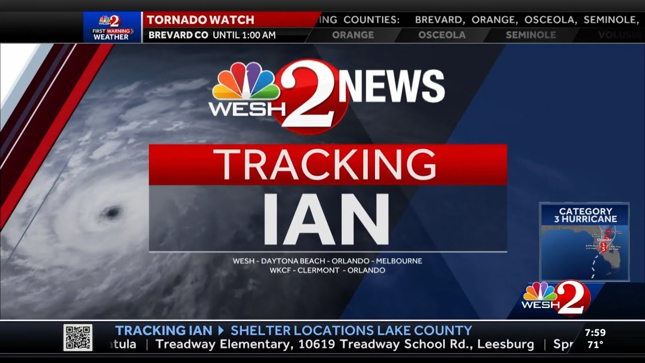 WESH - WESH 2 News - Hurricane Ian Coverage 8PM - Montage - 9/28/2022 ...