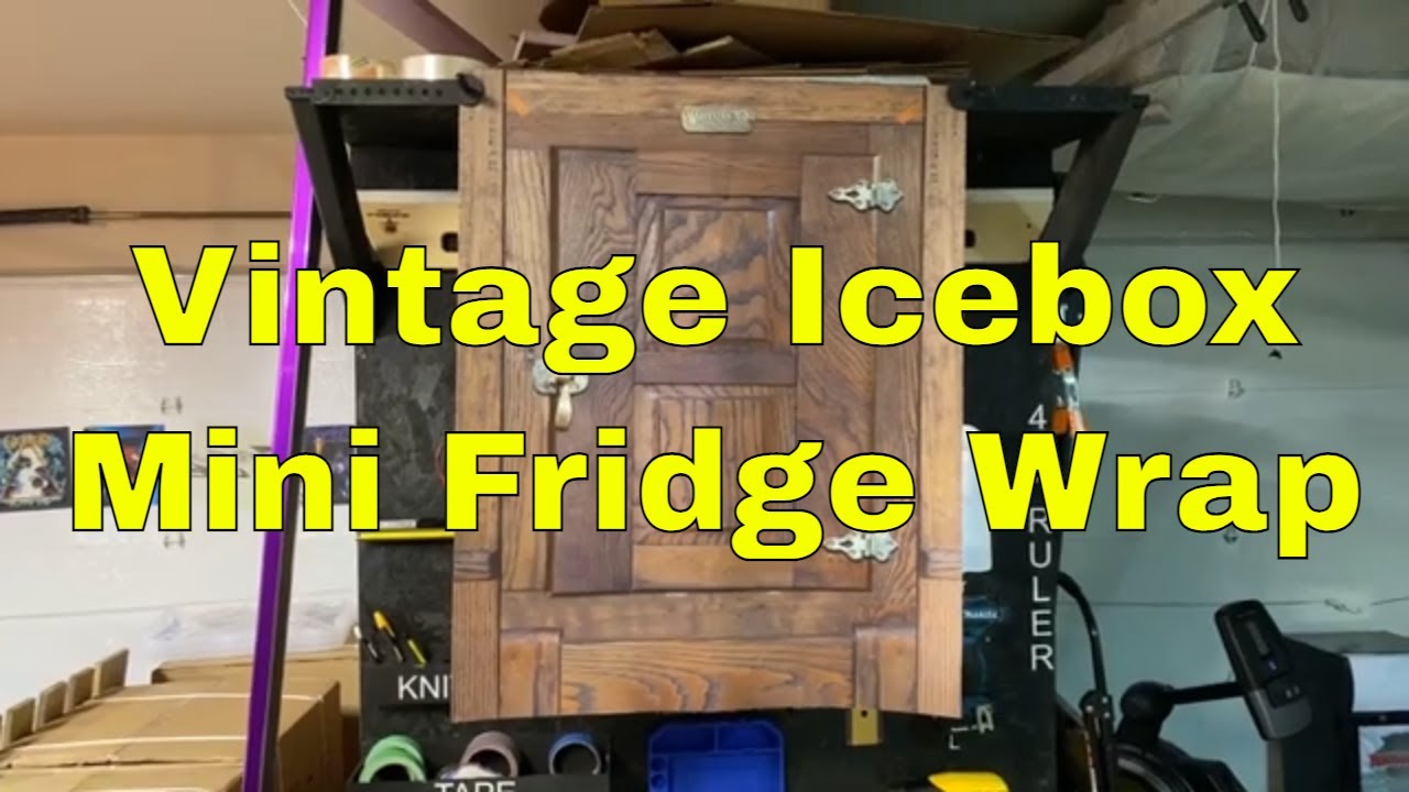 Vintage Icebox custom Mini Fridge Wrap Feb 2022 Rm wraps - YouTube