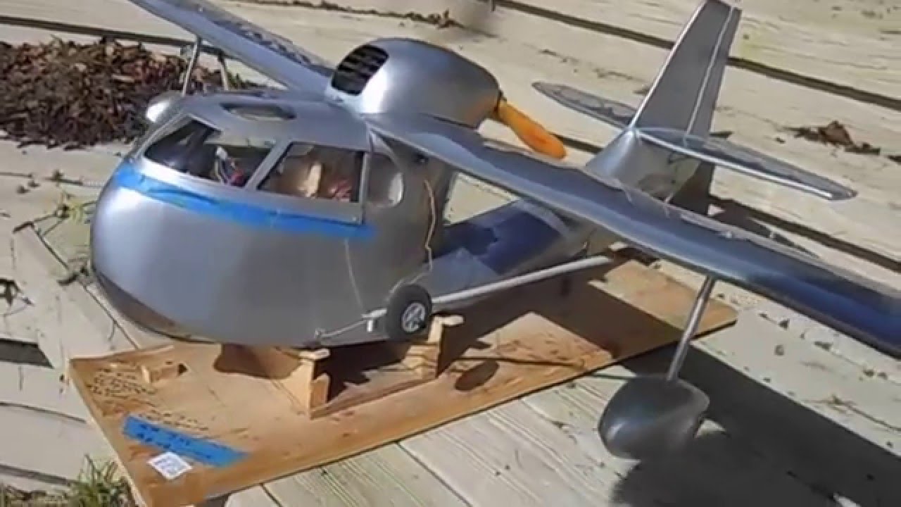 RC model Seabee test flight/float #1 Scratch build - YouTube