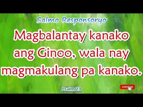 16th Sunday in Ordinary Time Yr. B || Responsorial Psalm 23 Magbalantay kanako ang Ginoo - YouTube