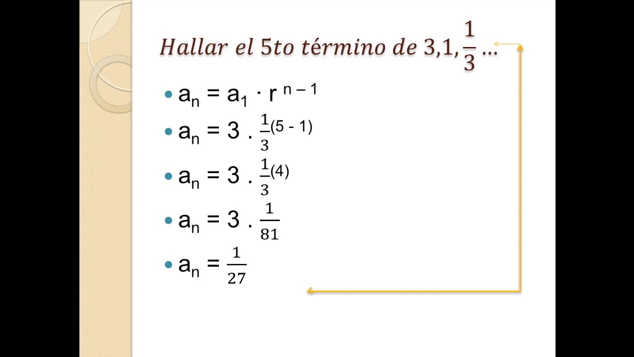 Progresiones geométricas - Ejercicios - YouTube