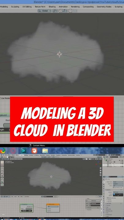 Modeling a 3d cloud in Blender #tutorial #blender3d #blendertimelapse #3d #clouds #fun - YouTube